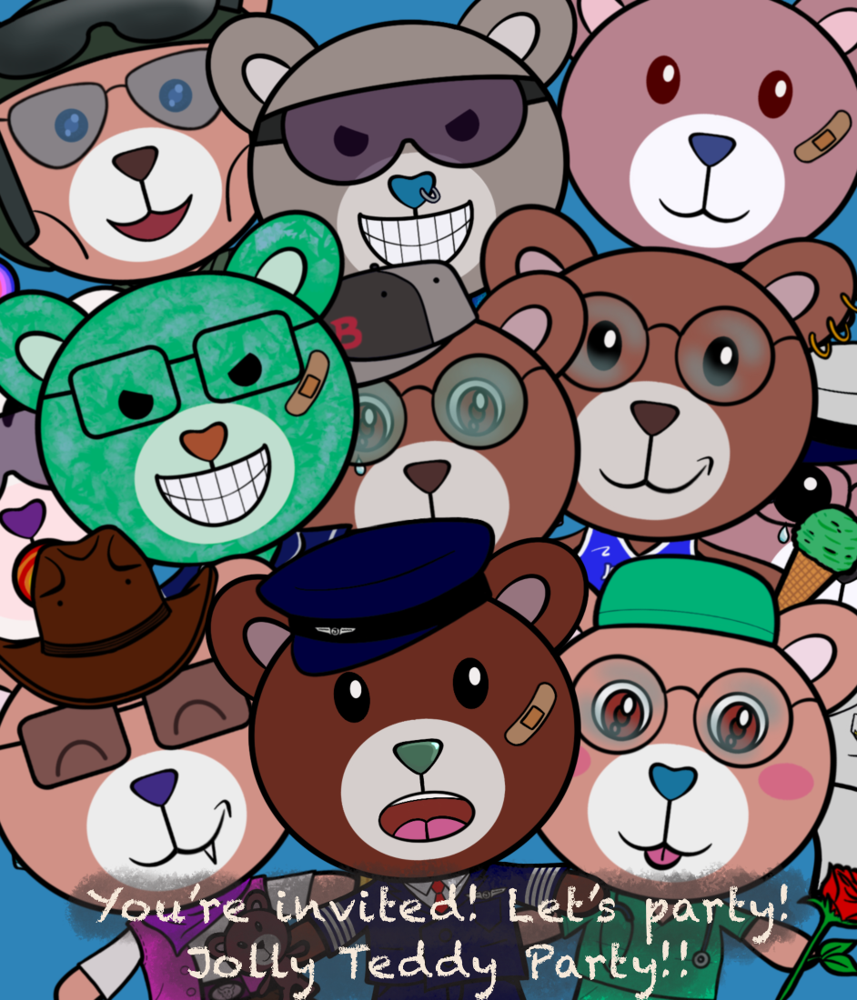 Jolly Teddy Party Invitation Card - Jolly Teddy Party Invitation Card ...